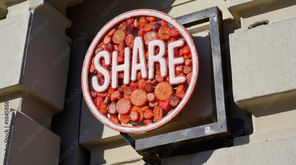 Vintage and Rustic Share Sign for Social Media, Community, and ...
