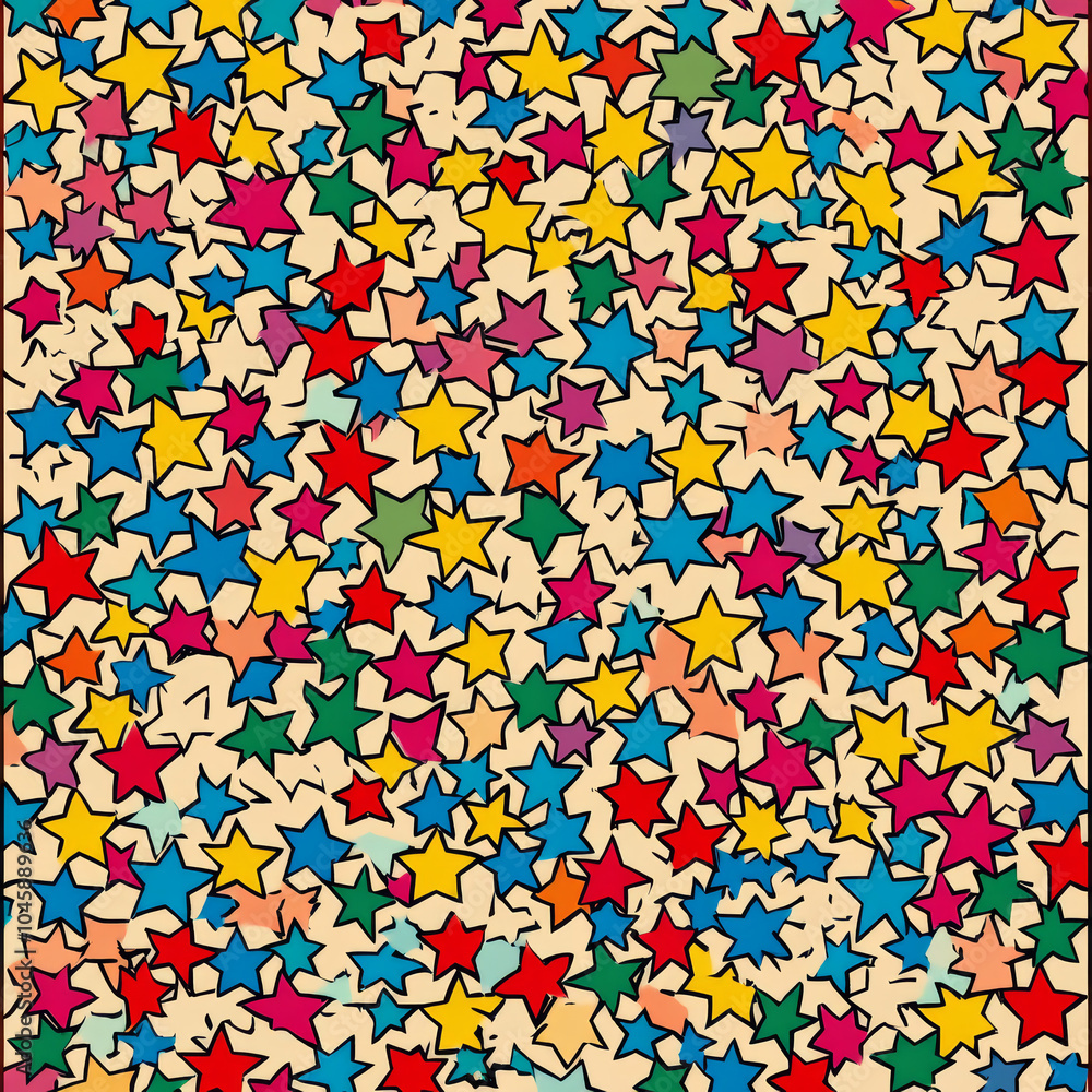 This design features repeating stars that can be used for backgrounds ...