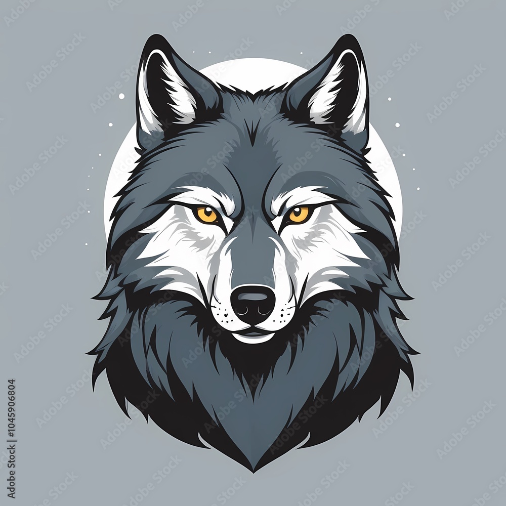 sad wolf, wolf illustration, vector art, animal vector, wolf graphic ...