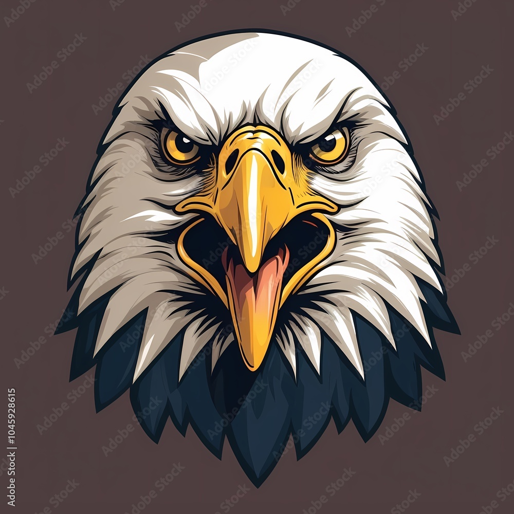 angry bald eagle, eagle vector, wildlife vector, bird vector, animal ...