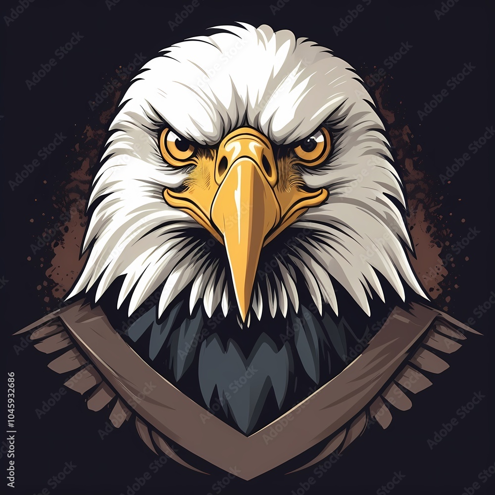 angry bald eagle, bald eagle vector, eagle illustration, bird of prey ...