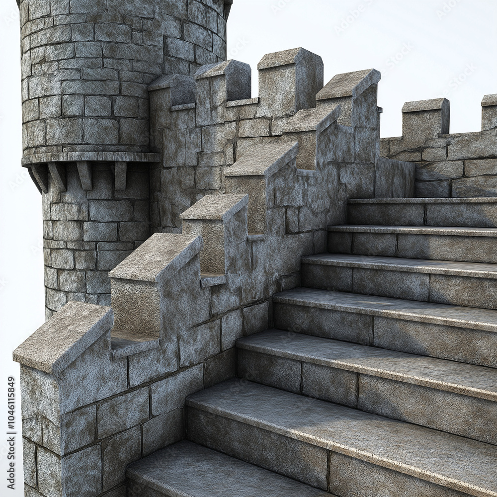 Medieval Ascent: The Challenge of Navigating Steep Castle Turret Stairs ...