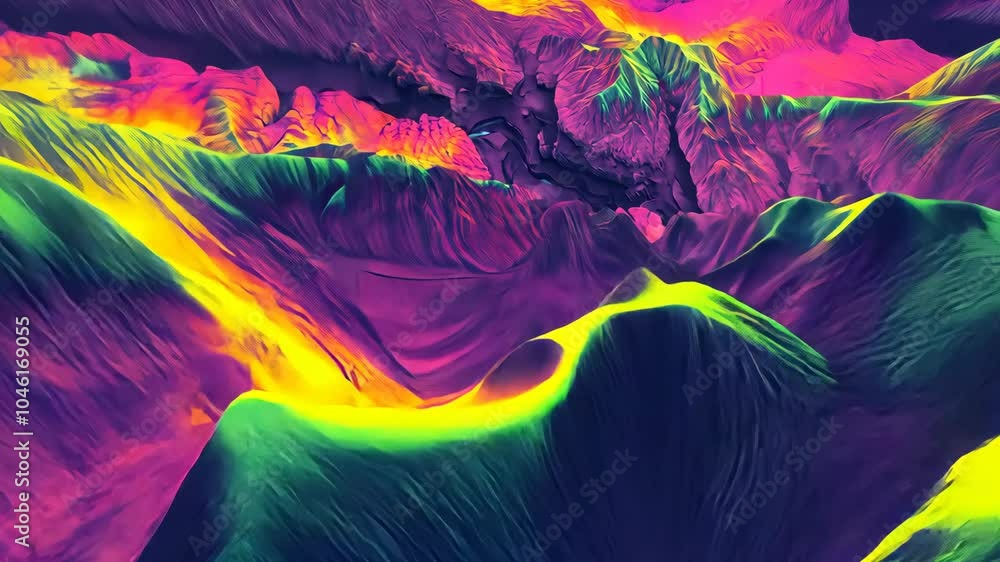 Heatmap of a national park's hiking trails, with vibrant colors showing ...