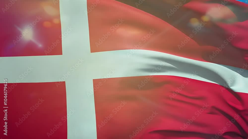 vibrant animation Denmark flag waving gracefully ideal national events ...