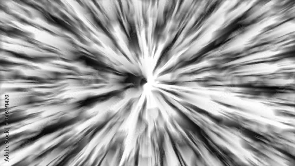 4K abstract black and white radial speed lines concept background ...