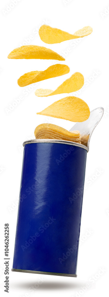 Mockup Potato chips cans on white background, Potato chips snack in ...