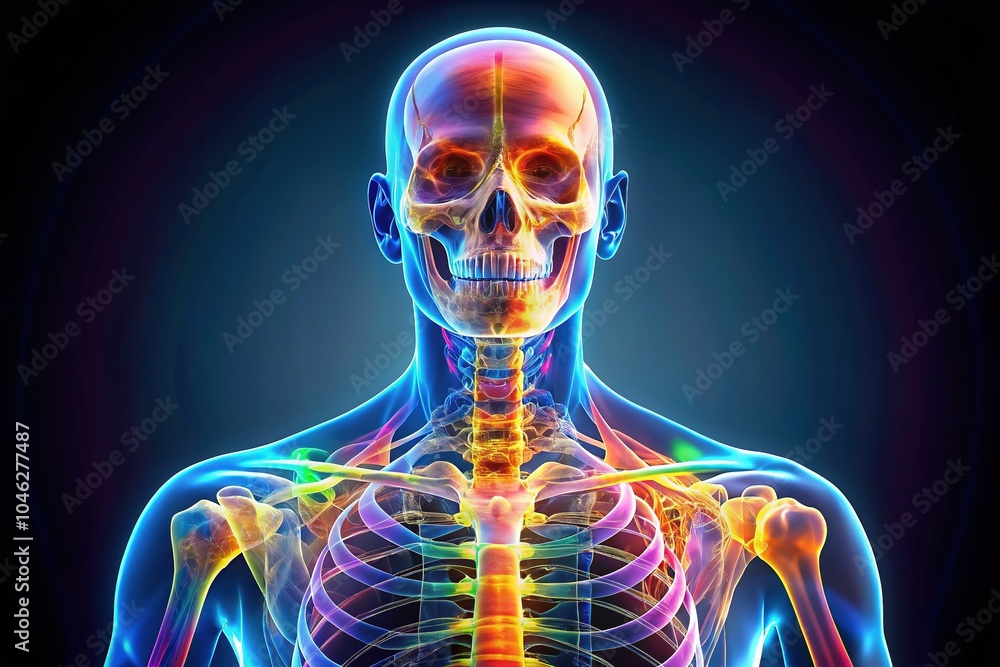 Detailed X-ray image illustrating complex bone structure, vital for ...