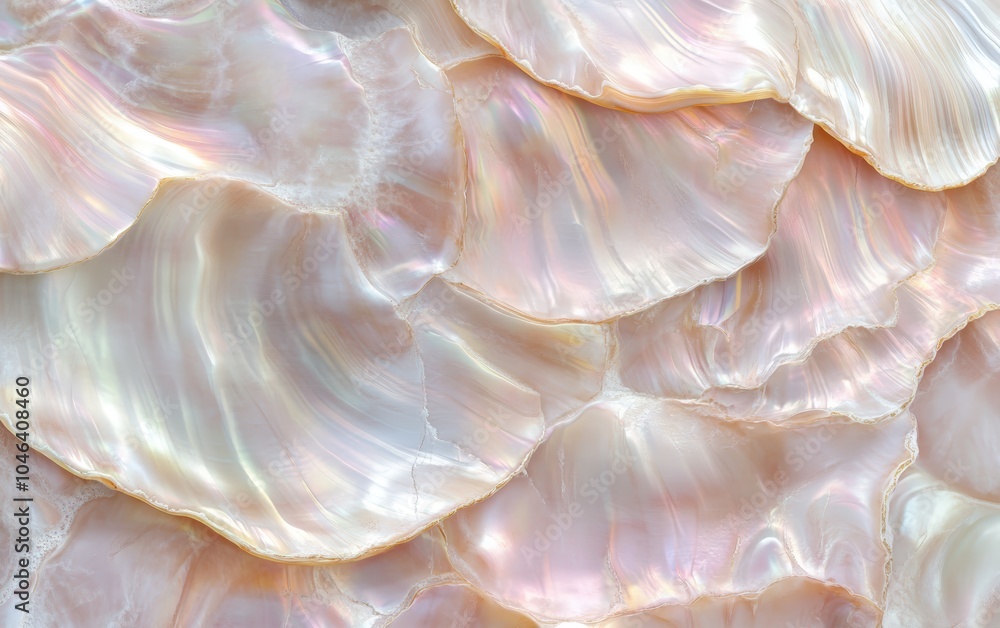 Mother-of-Pearl Texture: Smooth, pearly interior of a seashell ...