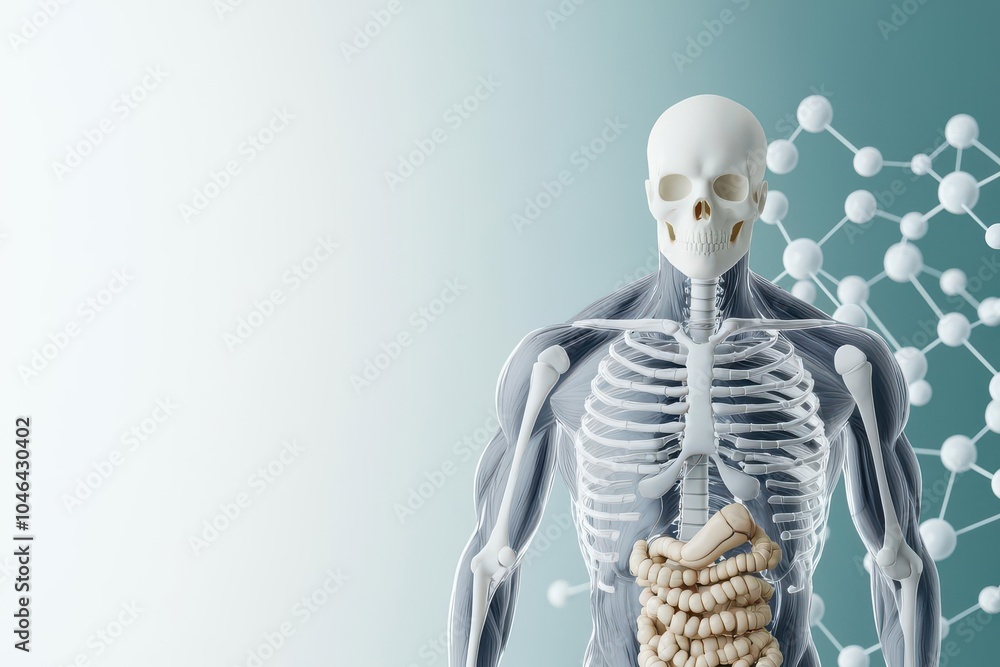 Amino acids floating in a human body, visually representing their role ...