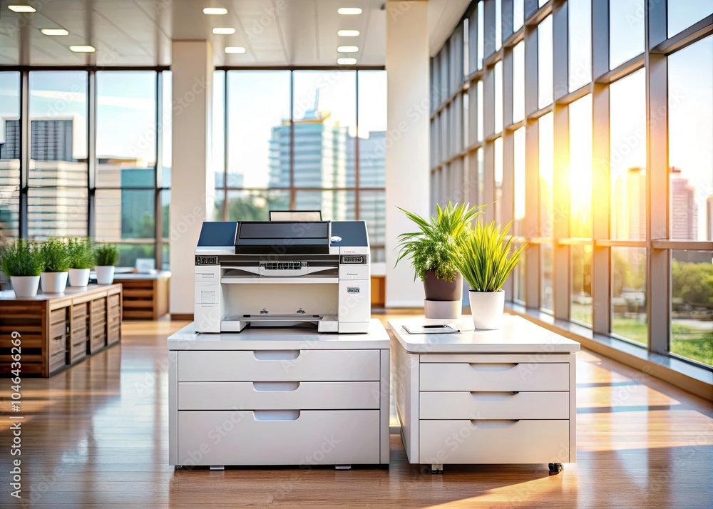 Modern Multifunction Office Printer with Touchscreen Interface for ...