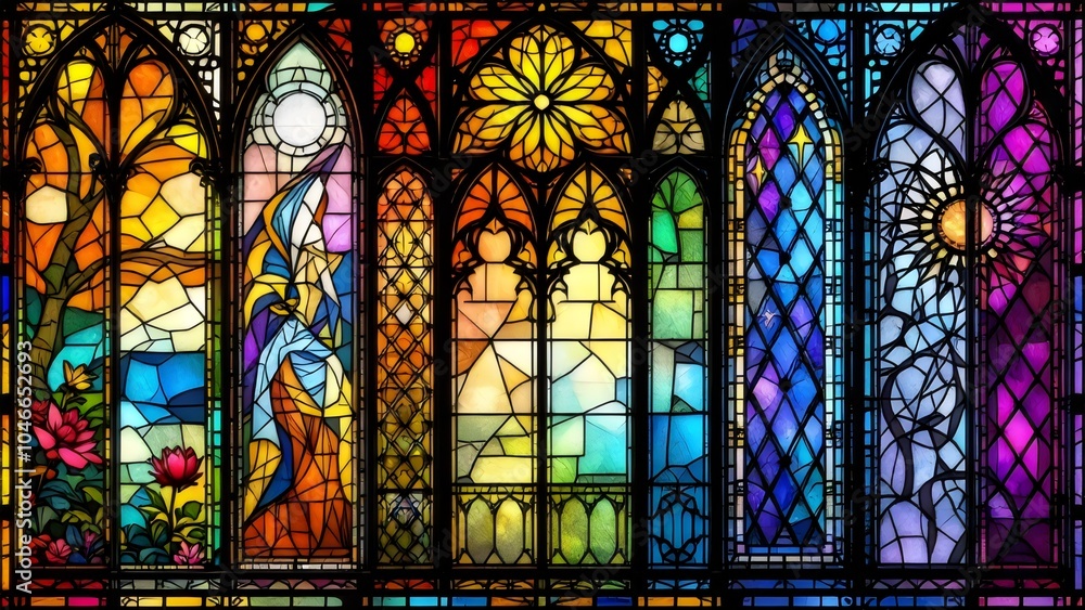 Stained Glass Window Overlays for Colorful, Artistic, and Medieval ...
