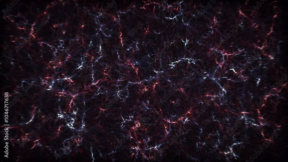 Cosmic Particle Nebula Animation. Abstract Energy Flow in Deep Space ...