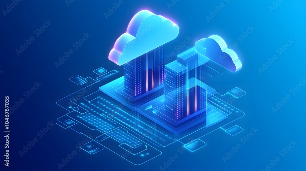 Cloud computing concept,cloud for transfer data.Cloud computing, big data center, future ...
