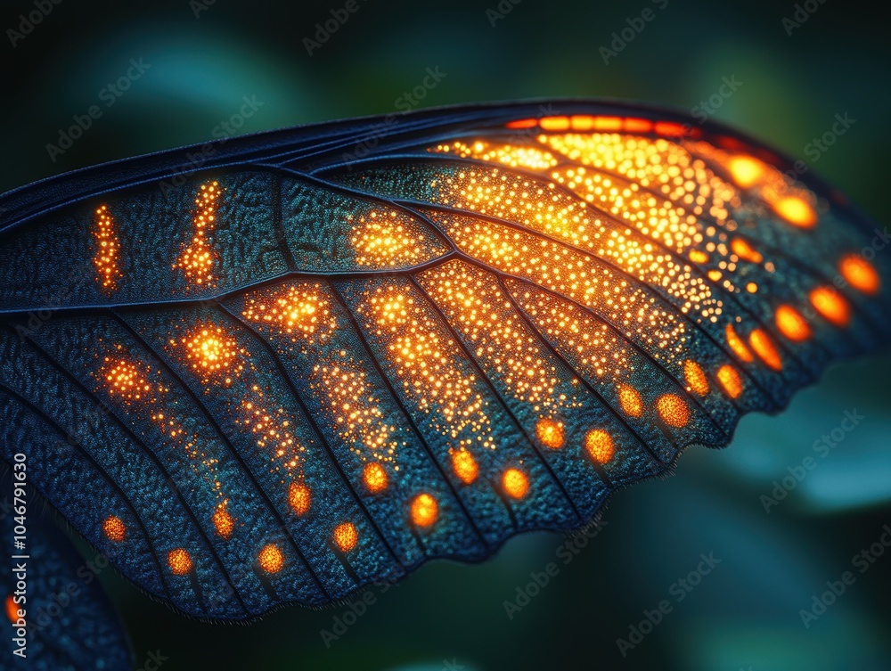 Insect Wing Illumination, intricate patterns and textures of insect ...
