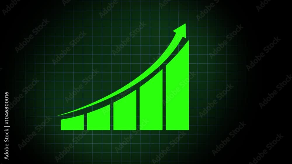 Profit, Business Success graph animation, Abstract Arrow Rising On ...
