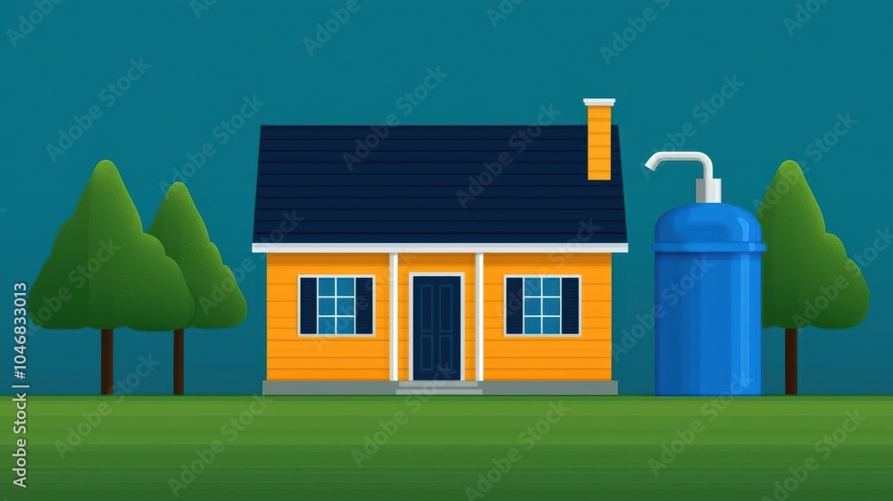 Infographic showing how water is conserved and recycled in a modern eco ...