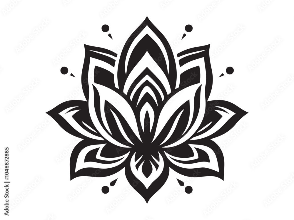 Lotus flower vector icon set. A symbol of relaxation, calm and harmony ...