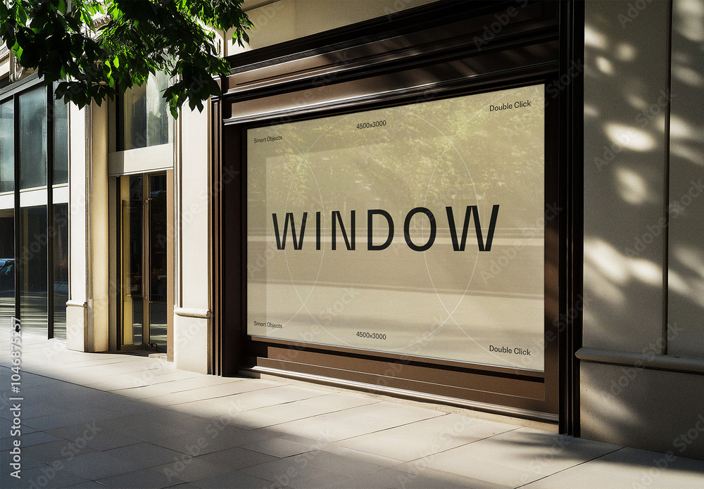 Window Banner Mockup With Generative AI Stock Template | Adobe Stock