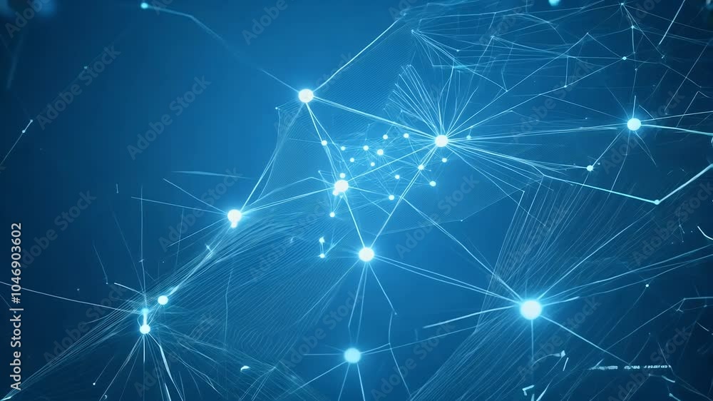 dynamic abstract visuals network technology loop featuring plexus connections wireframe bs ...