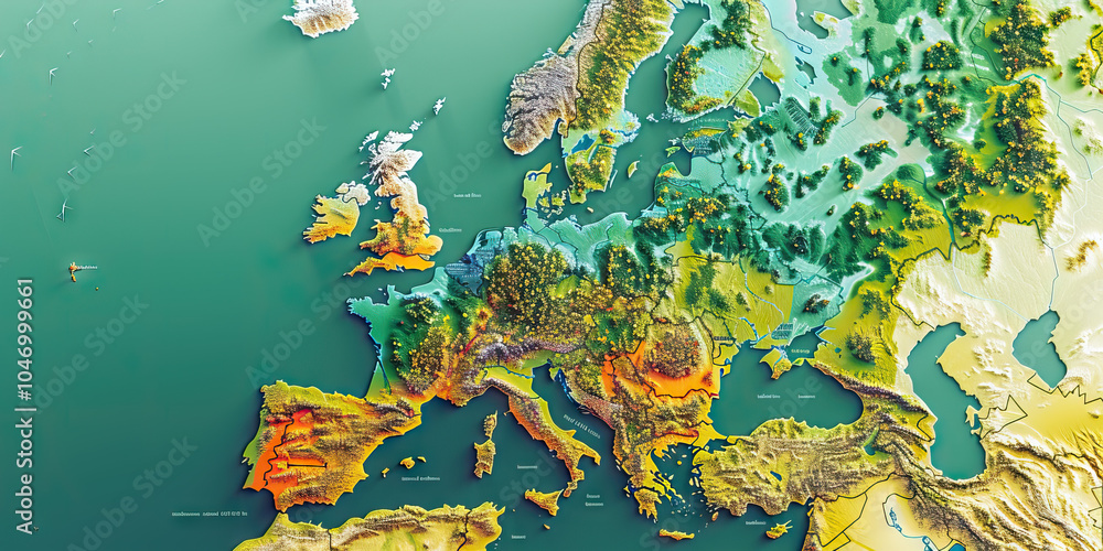 Mapping Trends: A heat map of Europe, indicating the spread of popular ...