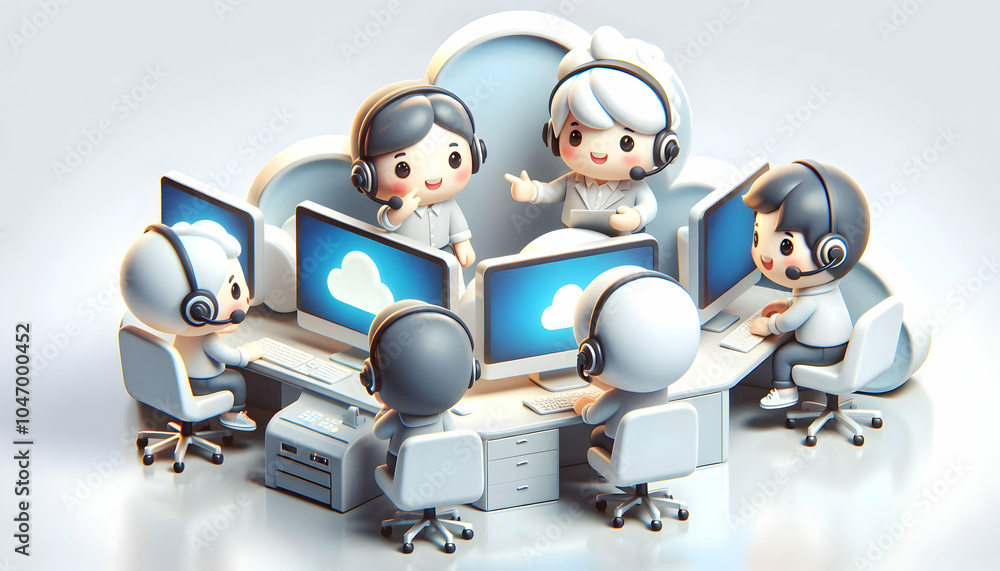 3D Cloud Service Support Team Helping Customers | Candid Photograph of ...