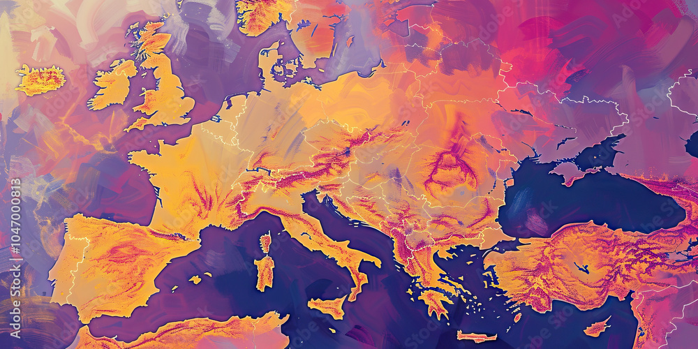 Mapping Trends: A heat map of Europe, indicating the spread of popular ...