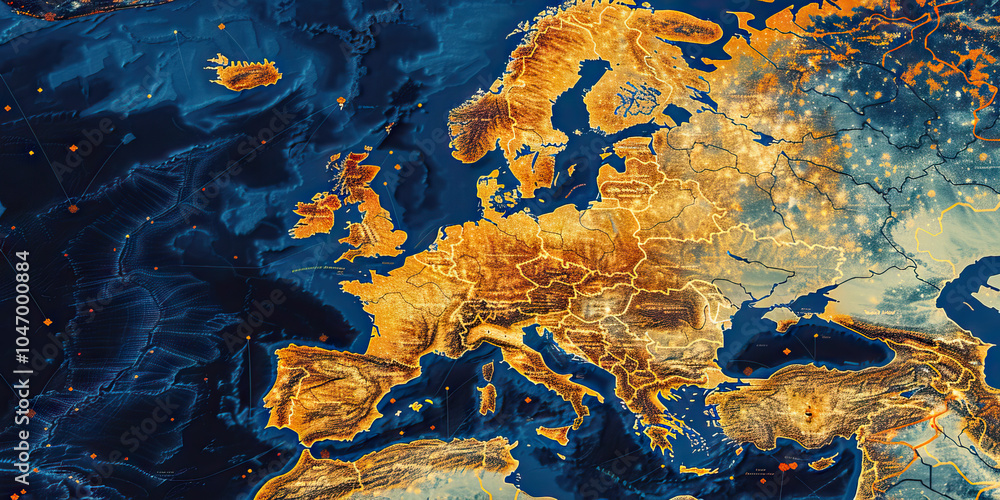 Mapping Trends: A heat map of Europe, indicating the spread of popular ...