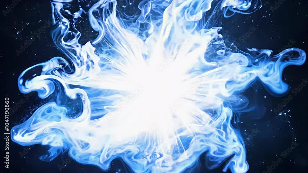 stunning visual solar flare reaction swirling liquid ink paint drops ...