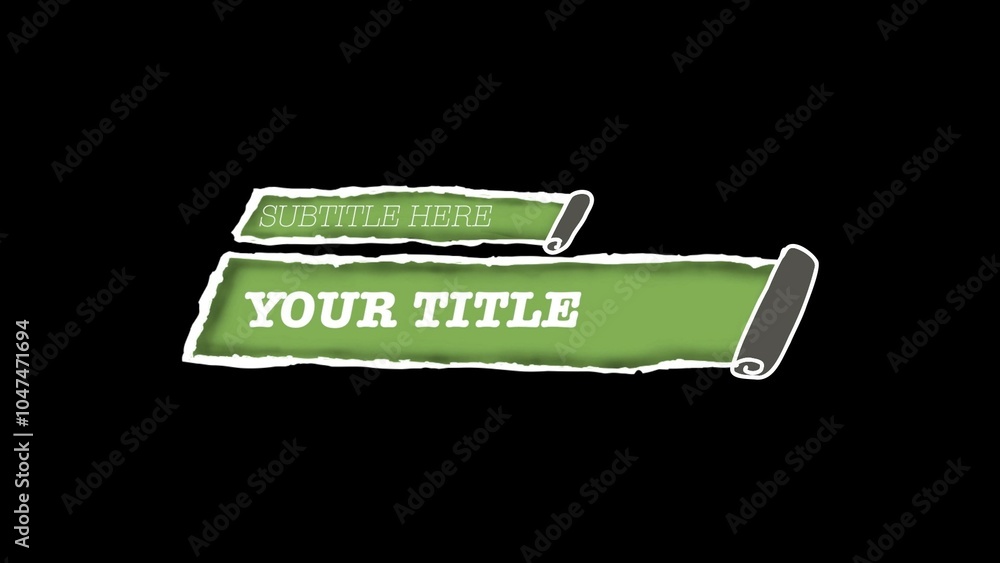 Paper Tear Animated Scroll Lower Third Stock Template | Adobe Stock