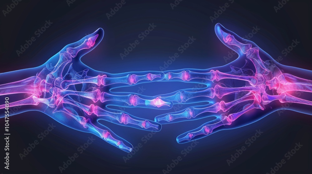 Rheumatoid Arthritis Impact on Hands, showcasing swollen joints ...