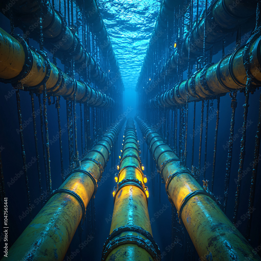 Foto de Underwater Pipelines for Oil and Gas Transport Across the Ocean ...