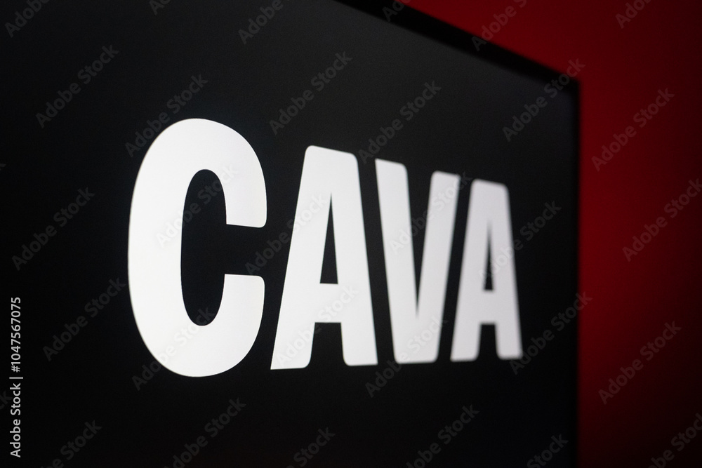 Cava Logo Displayed on Computer Screen – Fast-Casual Mediterranean ...