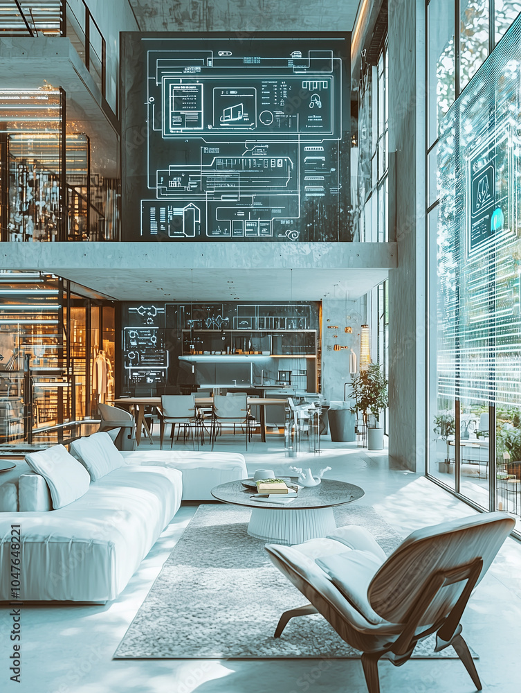 Smart Home Technology Visualization: Holographic Displays & Touch ...