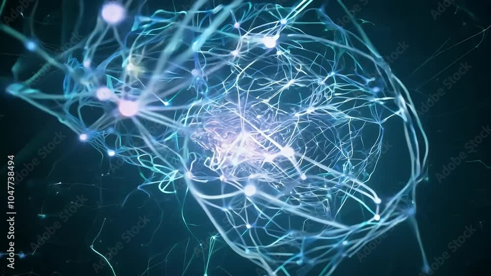 visually stunning 4K video camera takes journey neural network brain ...