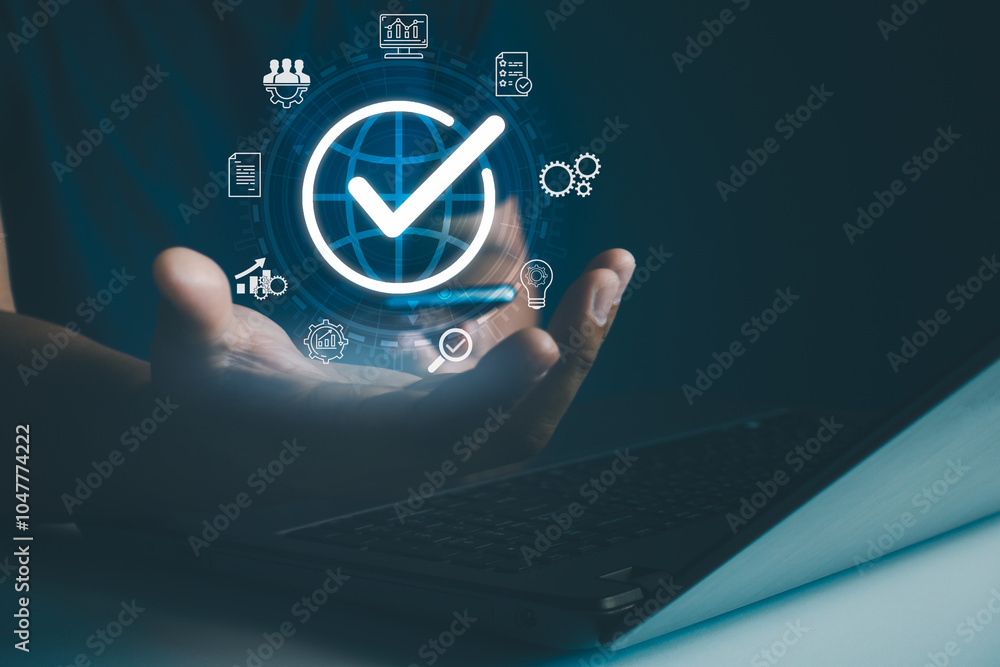 Standards quality control certification business technology concept ...