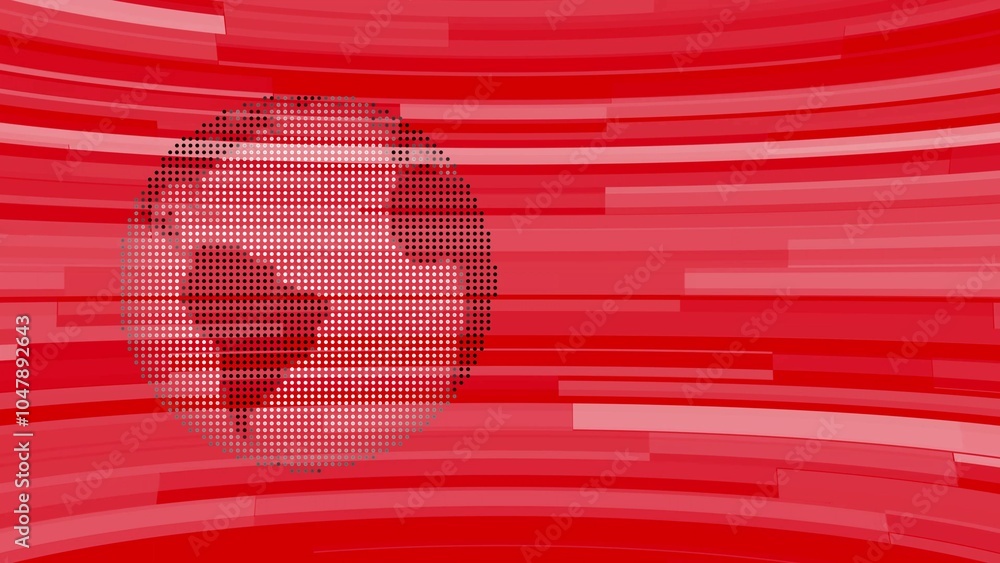international news background animation. 3d rotated earth technology ...