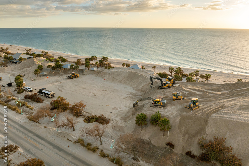 Hurricane Milton aftermath cleanup. Sand recipient site for residents ...
