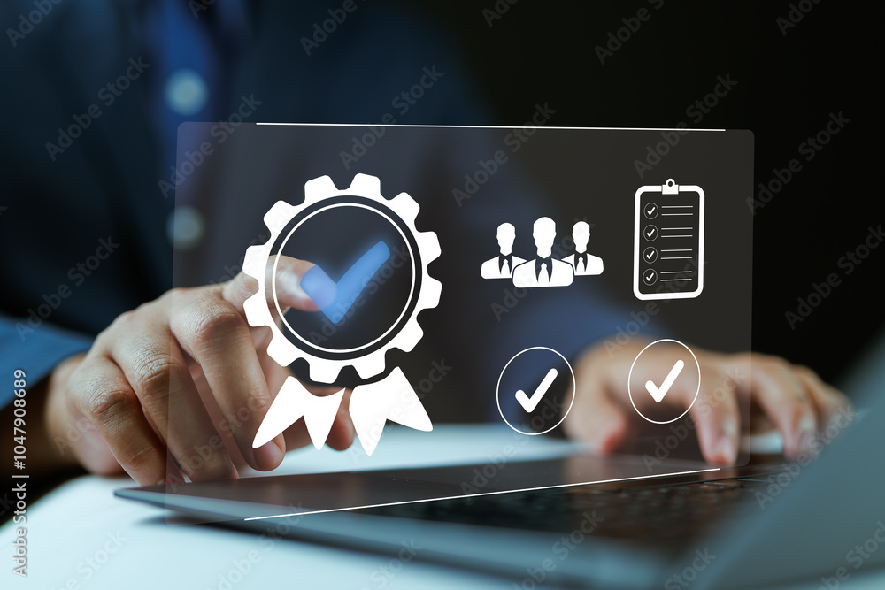 The company's product quality certificate is compliant, the check mark ...