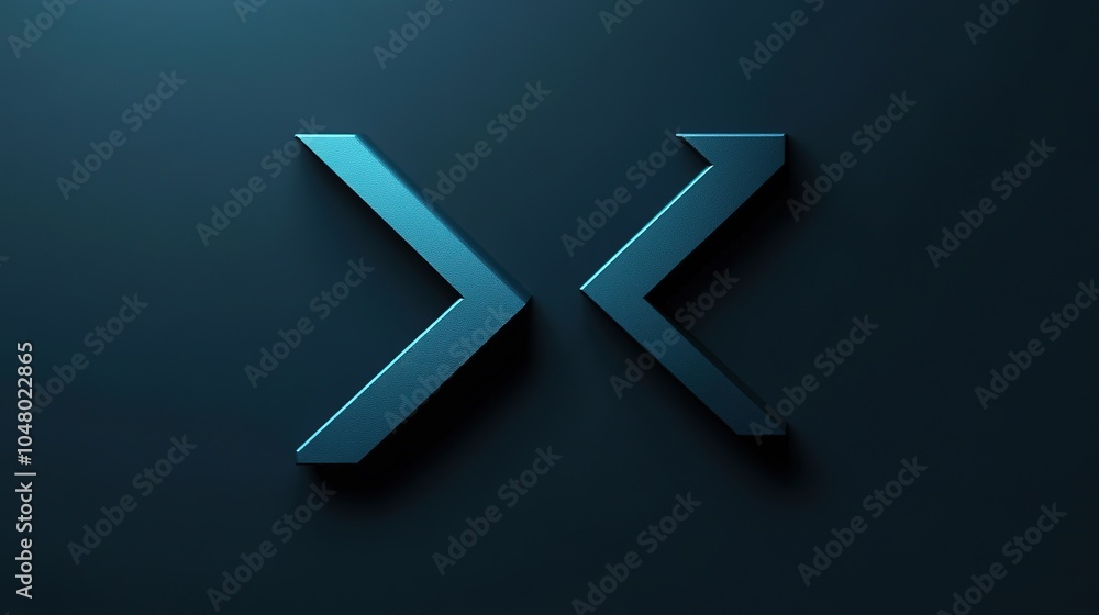 Stylish Logo Featuring Reverse Arrows, Symbolizing Movement and ...