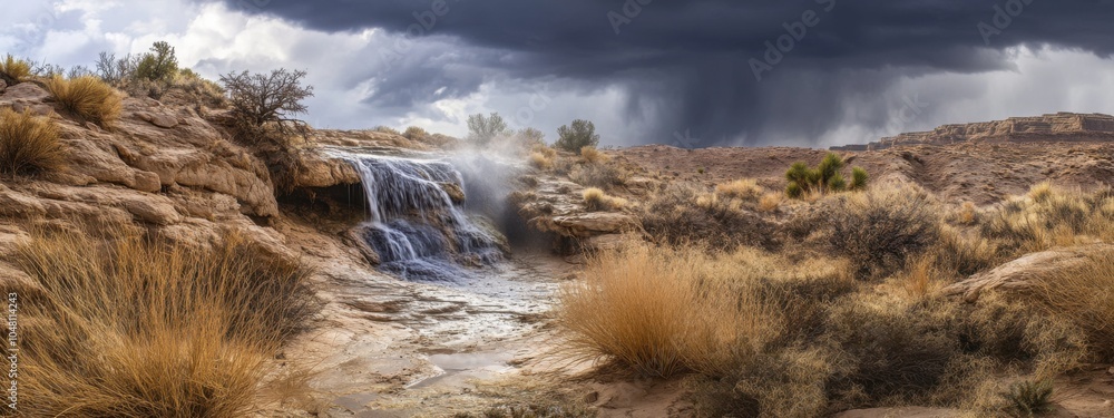 Fotografering, Billede An incredible perspective of a rare desert ...