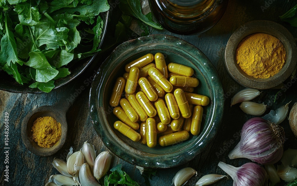Berberine Supplements: A close-up of berberine capsules in a bottle ...