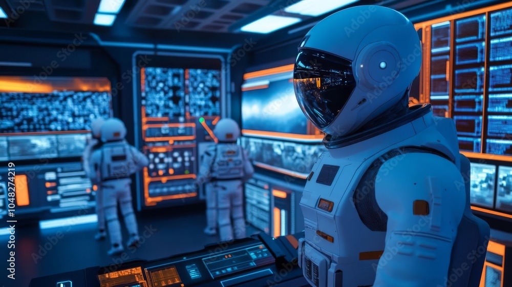 Virtual spaceship simulation room with multiple users, advanced AI ...