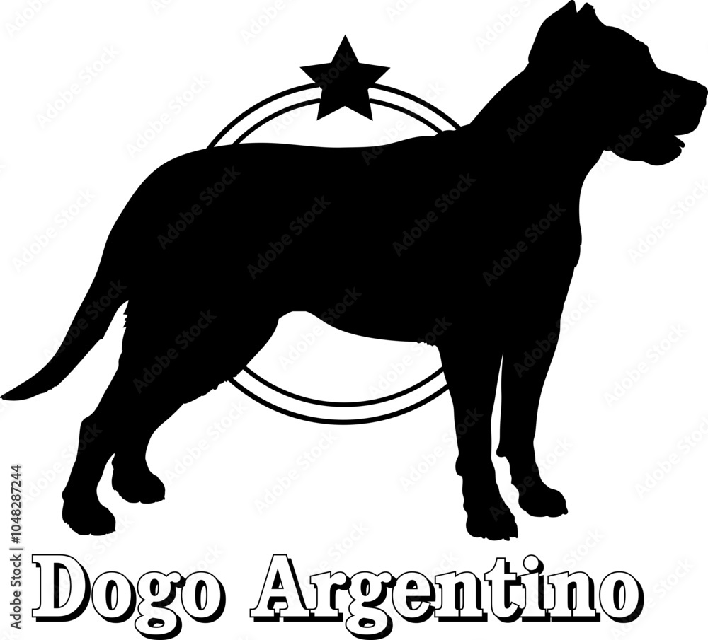 Dogo Argentino. dog silhouette, dog, dog breeds, logo, vector ...