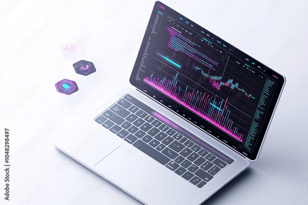 Animated dashboard with real-time website traffic analytics, live data ...