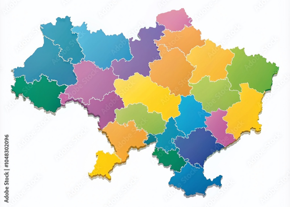 Ukraine Map Set with Regions and Blank Map for Educational and ...