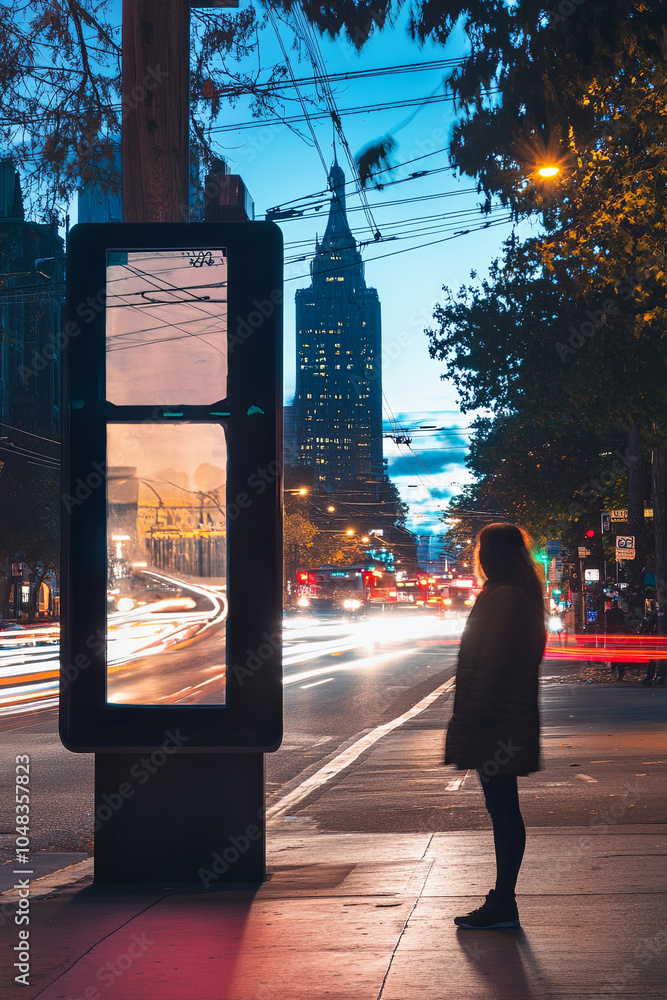 Interactive digital billboards for real-time traffic updates Stock ...