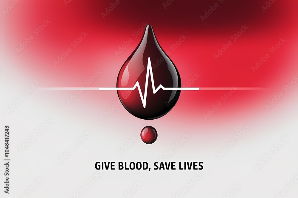 "Blood Donation Campaign Visual: Blood Drop Transforming into Heartbeat ...