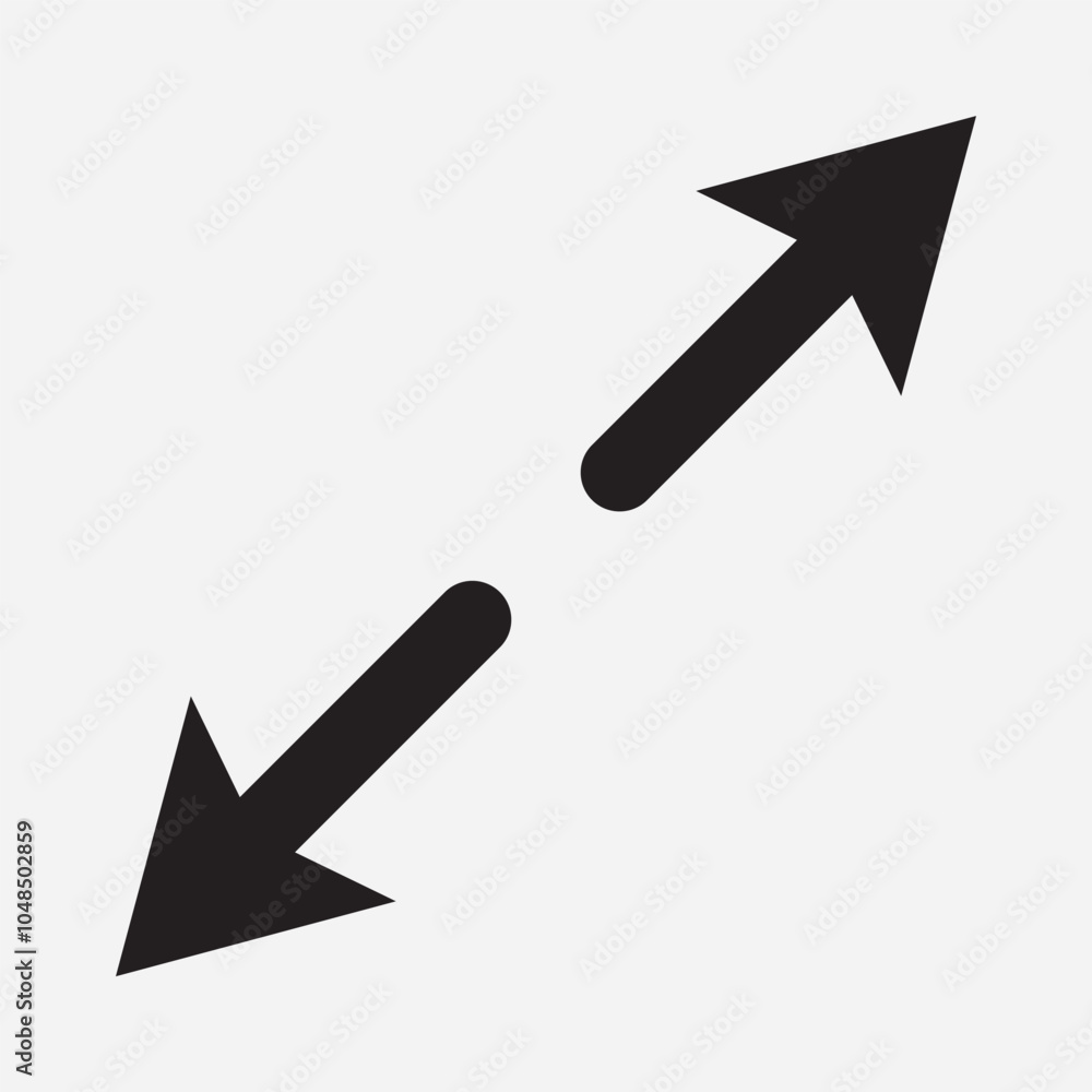 Maximize and expand, direction arrows from full screen icon vector ...