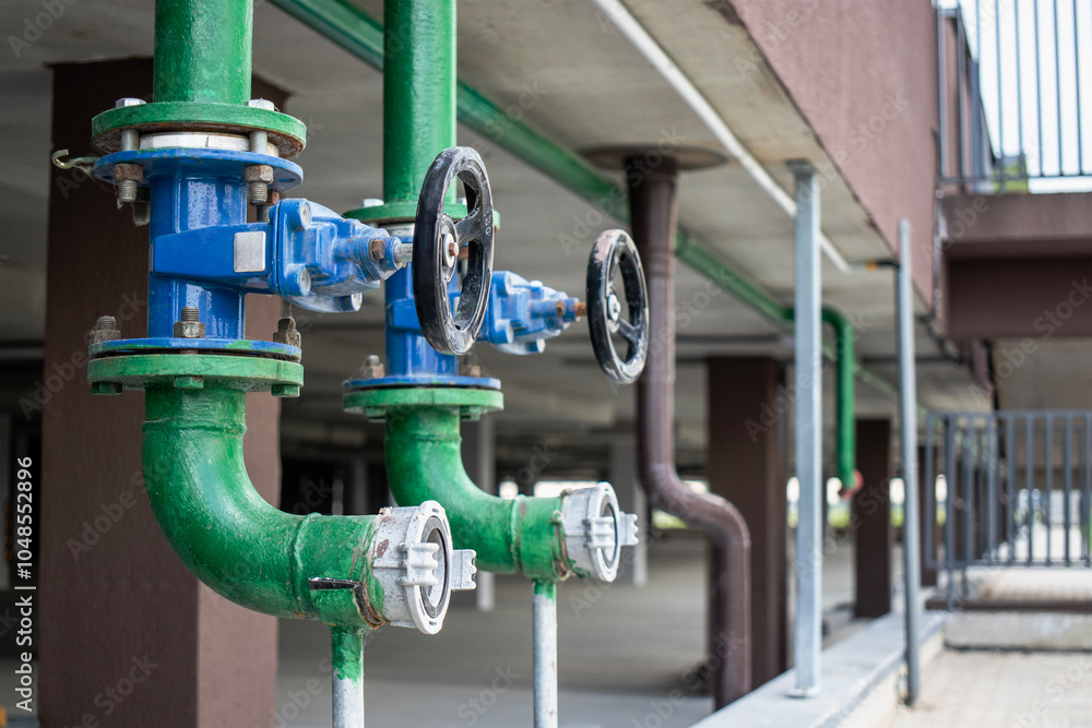 Modern fire hydrant system in a residential complex ensuring fire ...