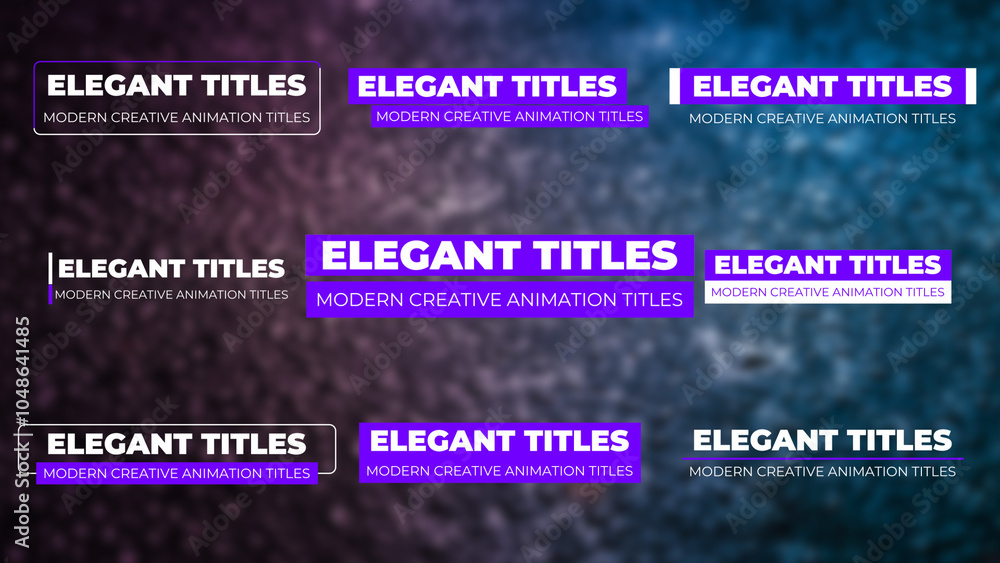 Modern Creative Elegant Titles Stock Template | Adobe Stock